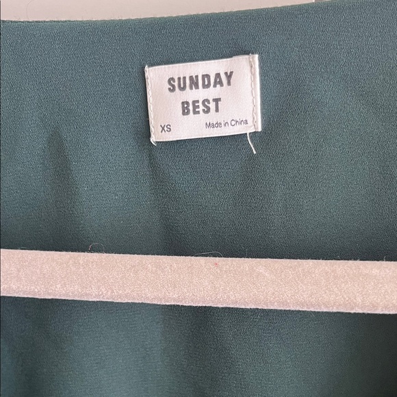 Aritzia | Tops | Aritzia Dark Green Long Sleeve Wrap Peplum Top Size S ...